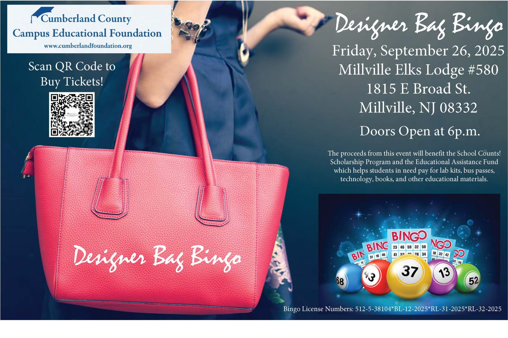 Designer Handbag Bingo - Bingo Event Tickets - Cumberland County Campus ...